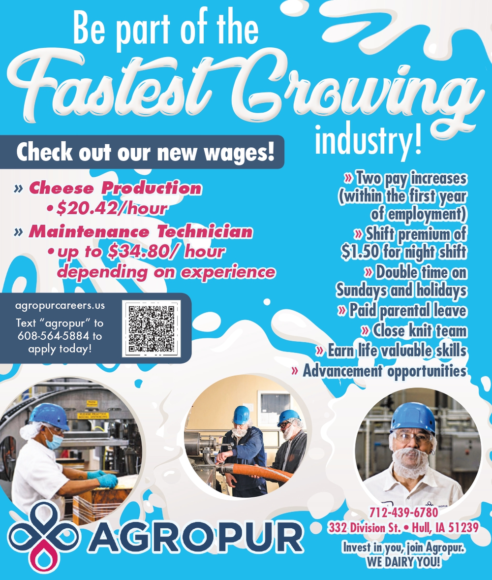 Join Agropur - Fastest Growing Industry