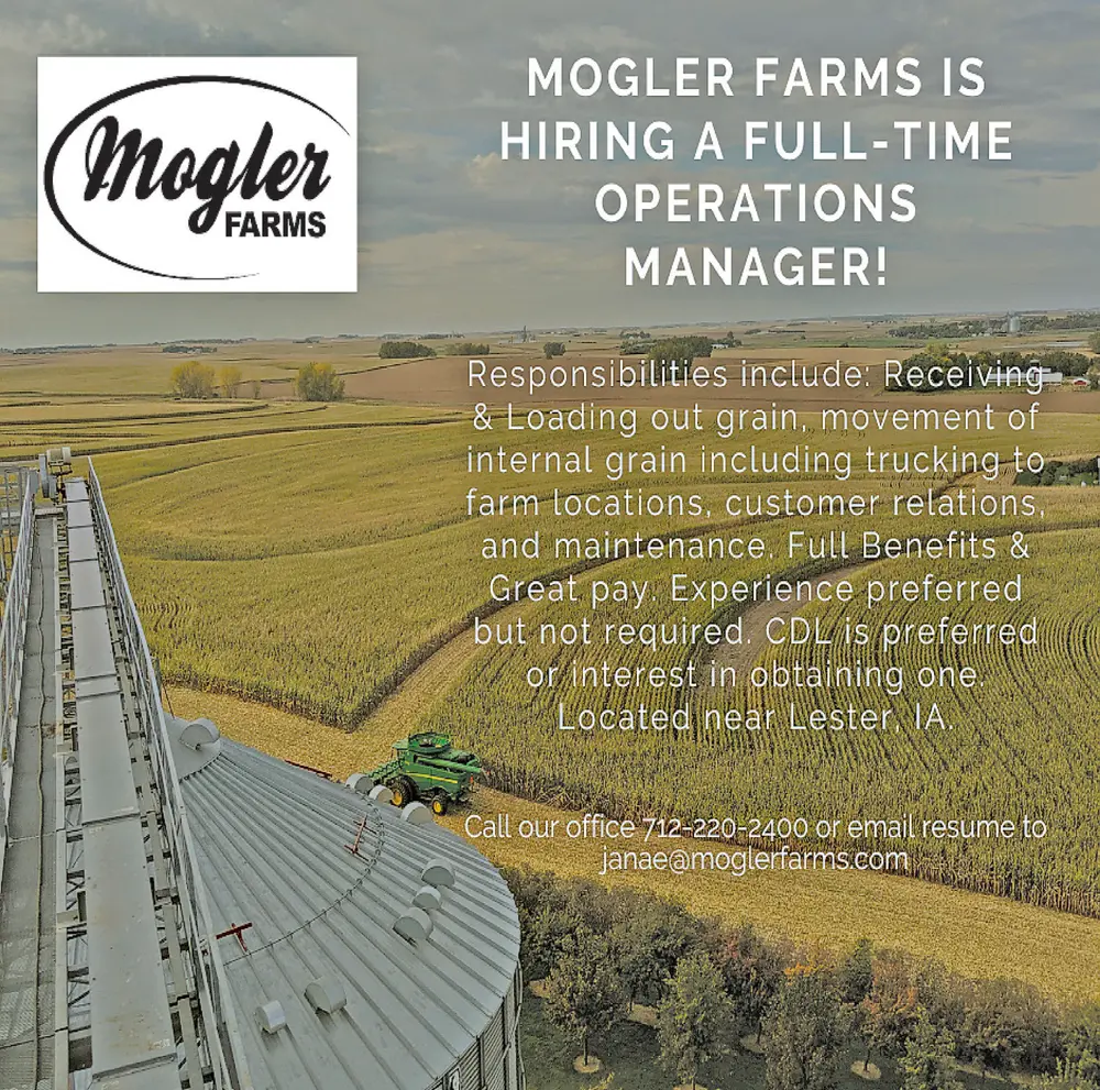 Mogler Farms Operations Management Opportunities IA