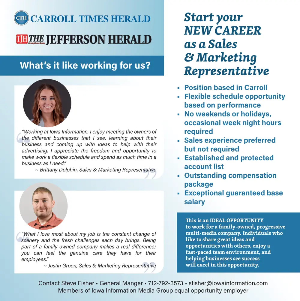 Sales & Marketing Representative Job in Carroll