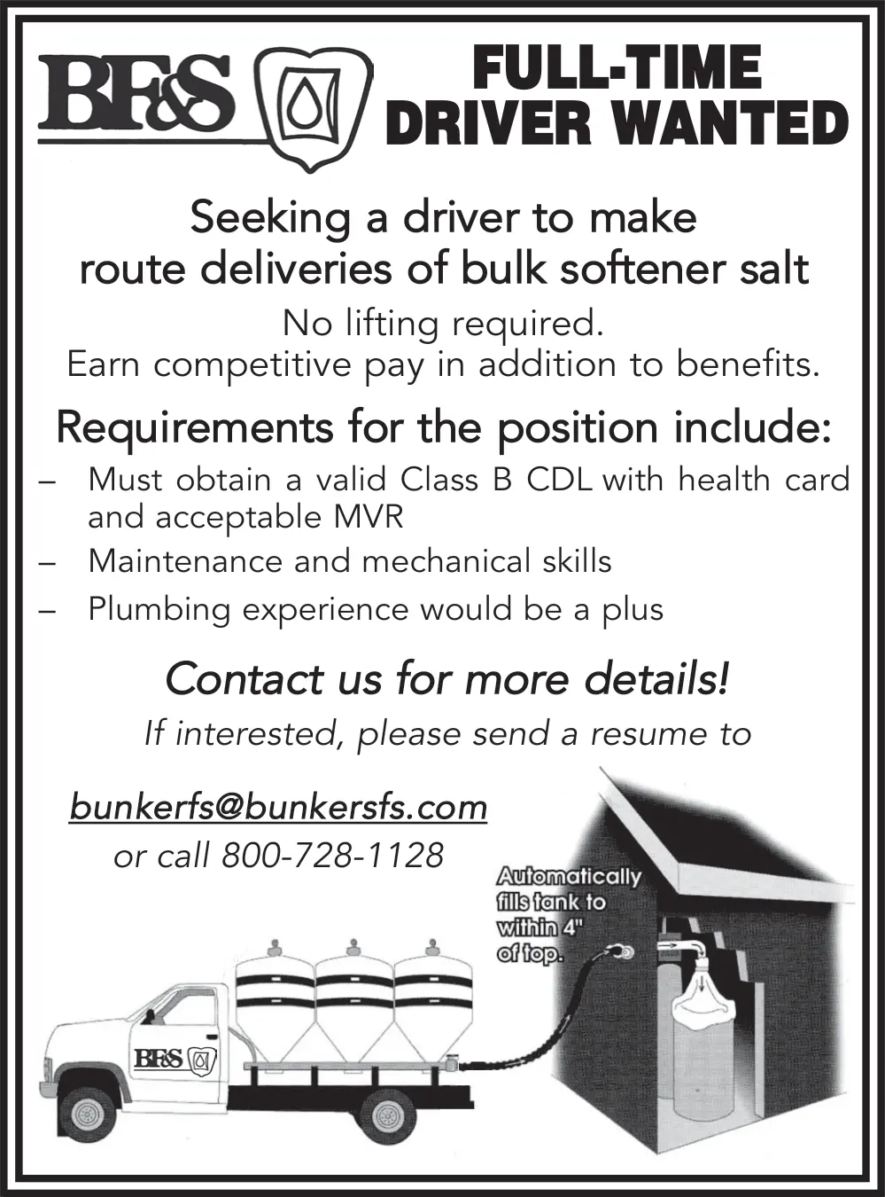Join the BF&S Lawn Care Team as a Full-Time Driver