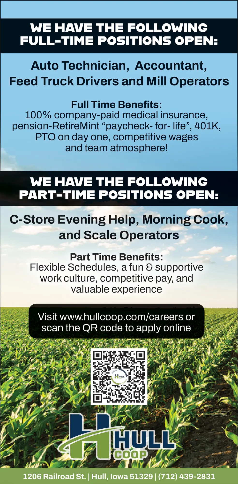 Hull Coop Careers - Hull, Iowa