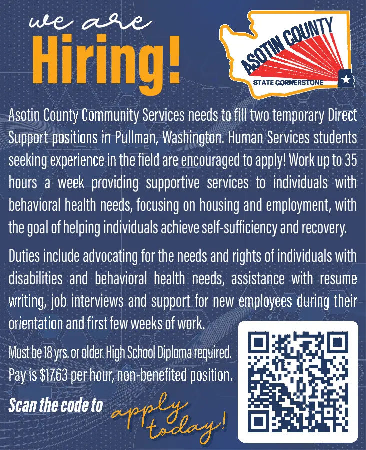 Direct Support Positions in Pullman, Washington